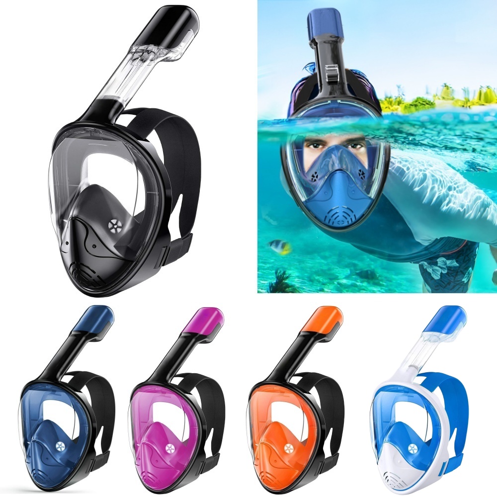 180° View Full Face Diving Snorkel Mask Underwater Swimming Snorkeling ...