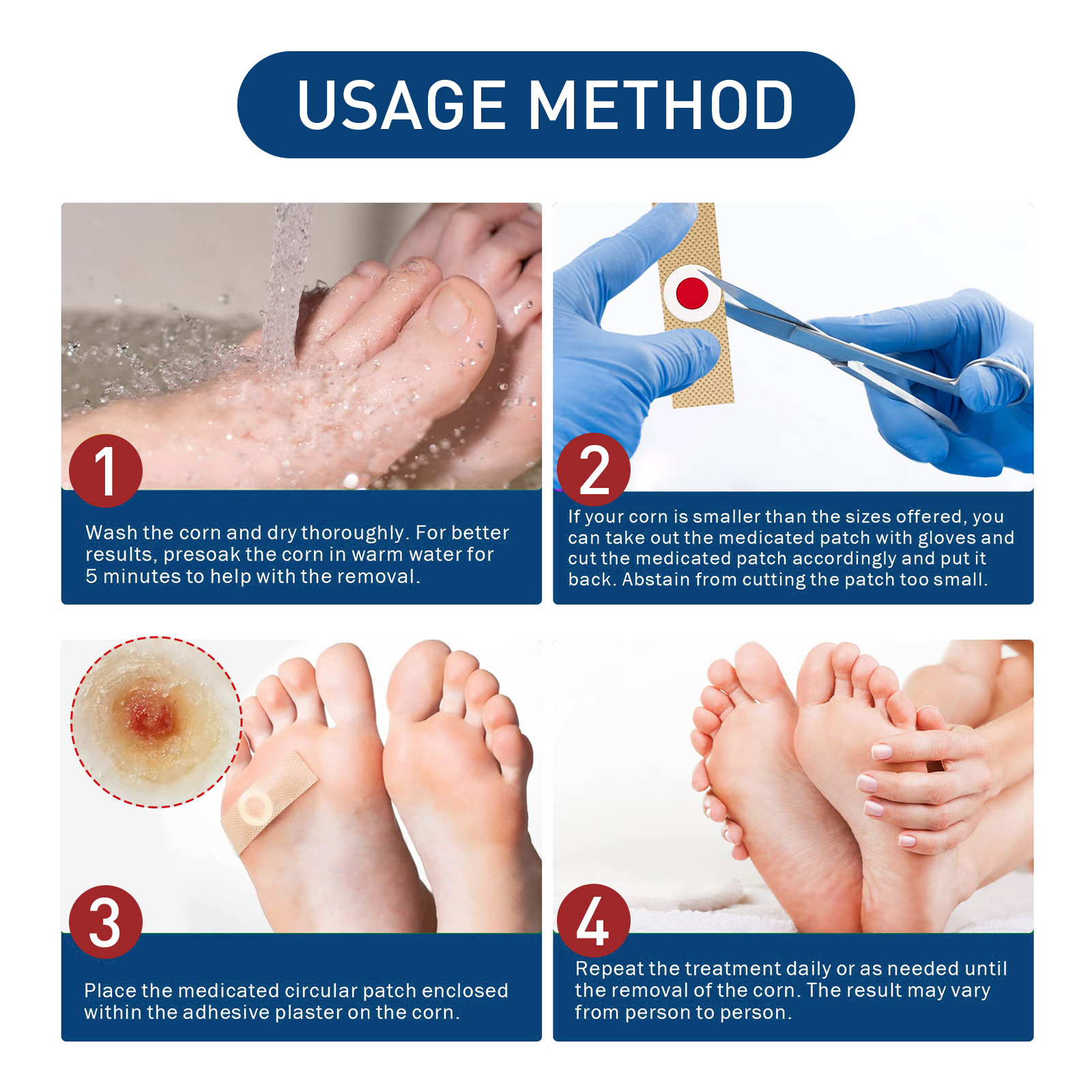 South Moon Medicated Wart Corn Remover - 24 Patches for Hand Foot ...