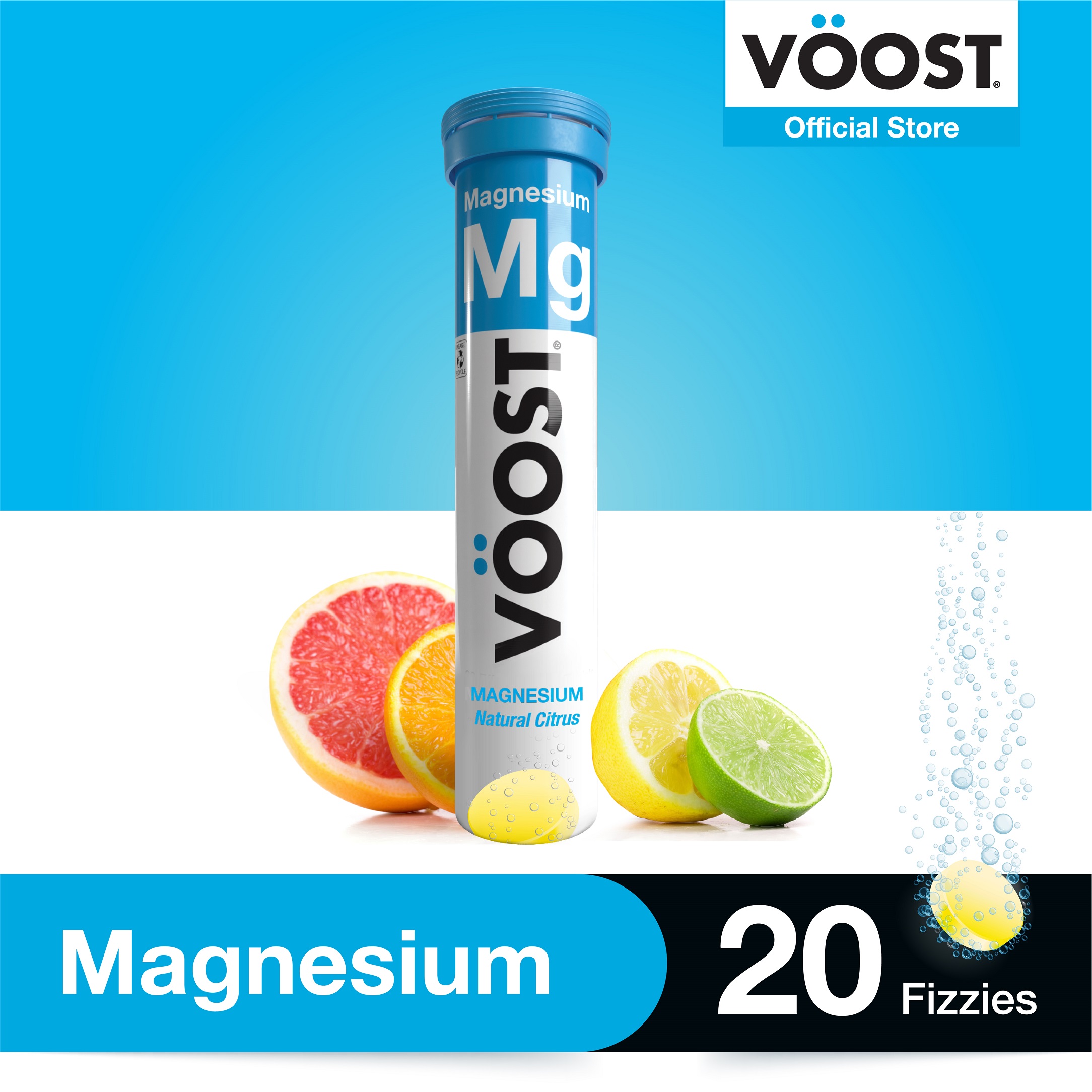 VOOST Magnesium Effervescent Vitamin Supplement 20 Tabs to support ...