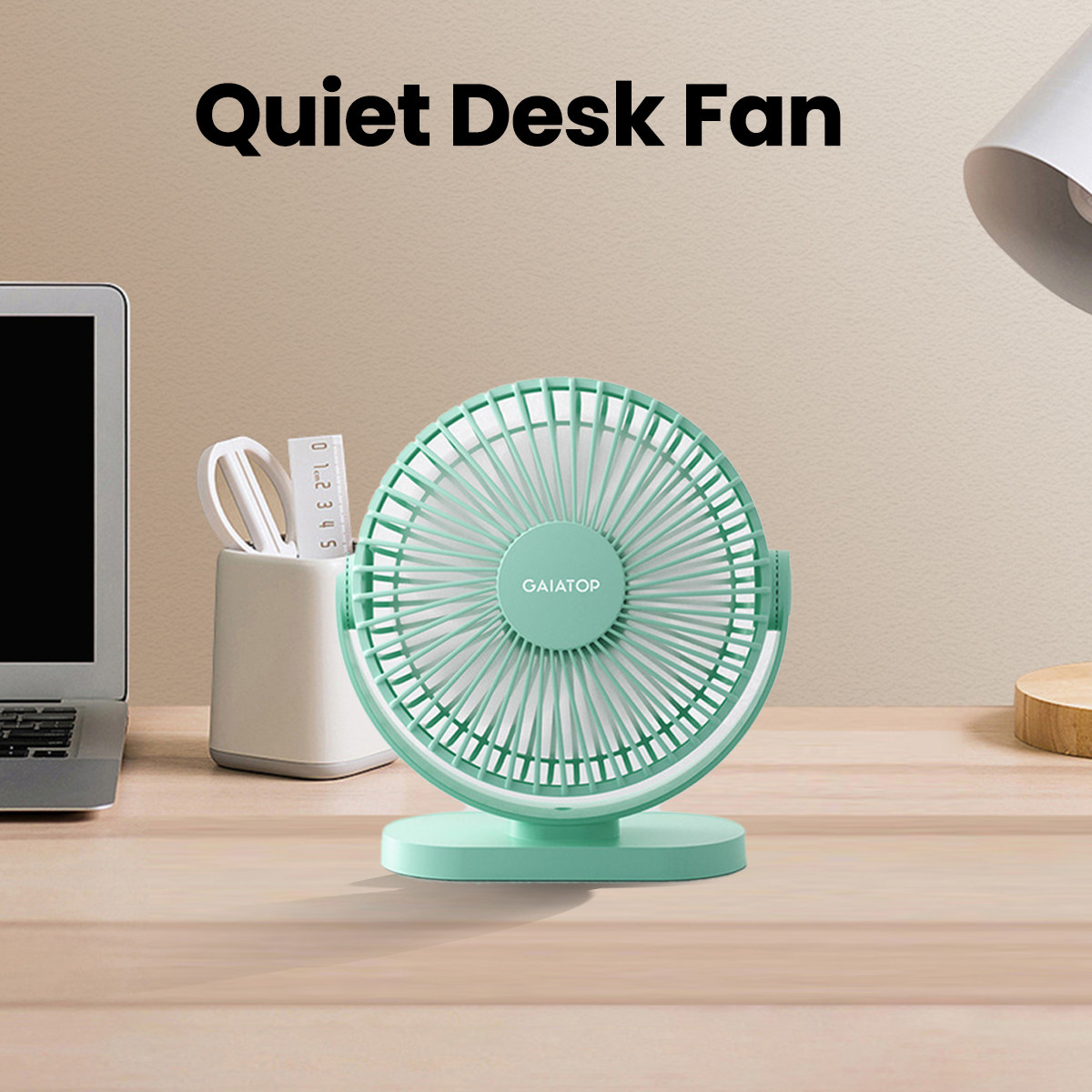 GAIATOP USB Desktop Fan 3-Speed Strong Airflow, 5.5 Inch (Approximately ...
