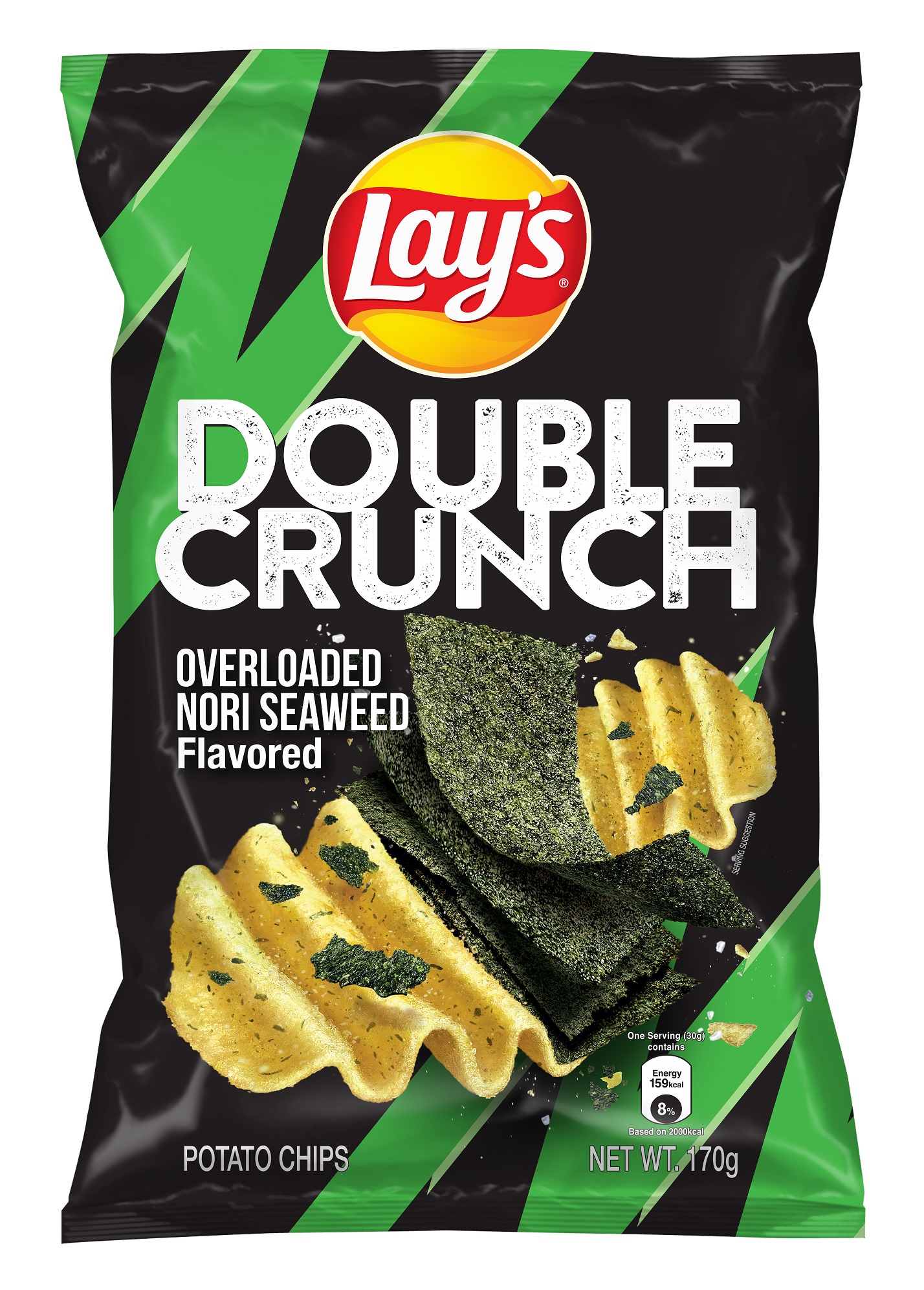 Lay's Double Crunch Overloaded Potato Chips Nori Seaweed Flavoured ...