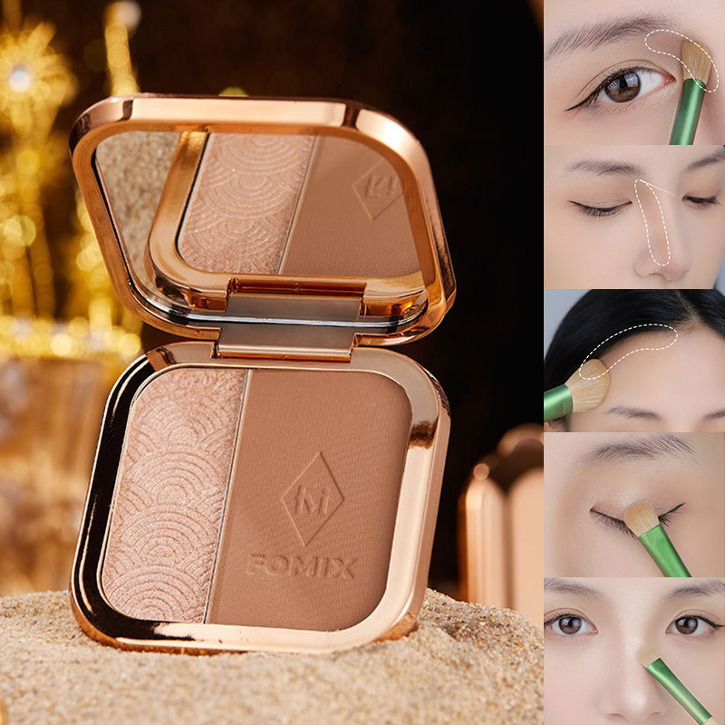 FOMIX two-color highlight contouring all-in-one palette brightens three ...