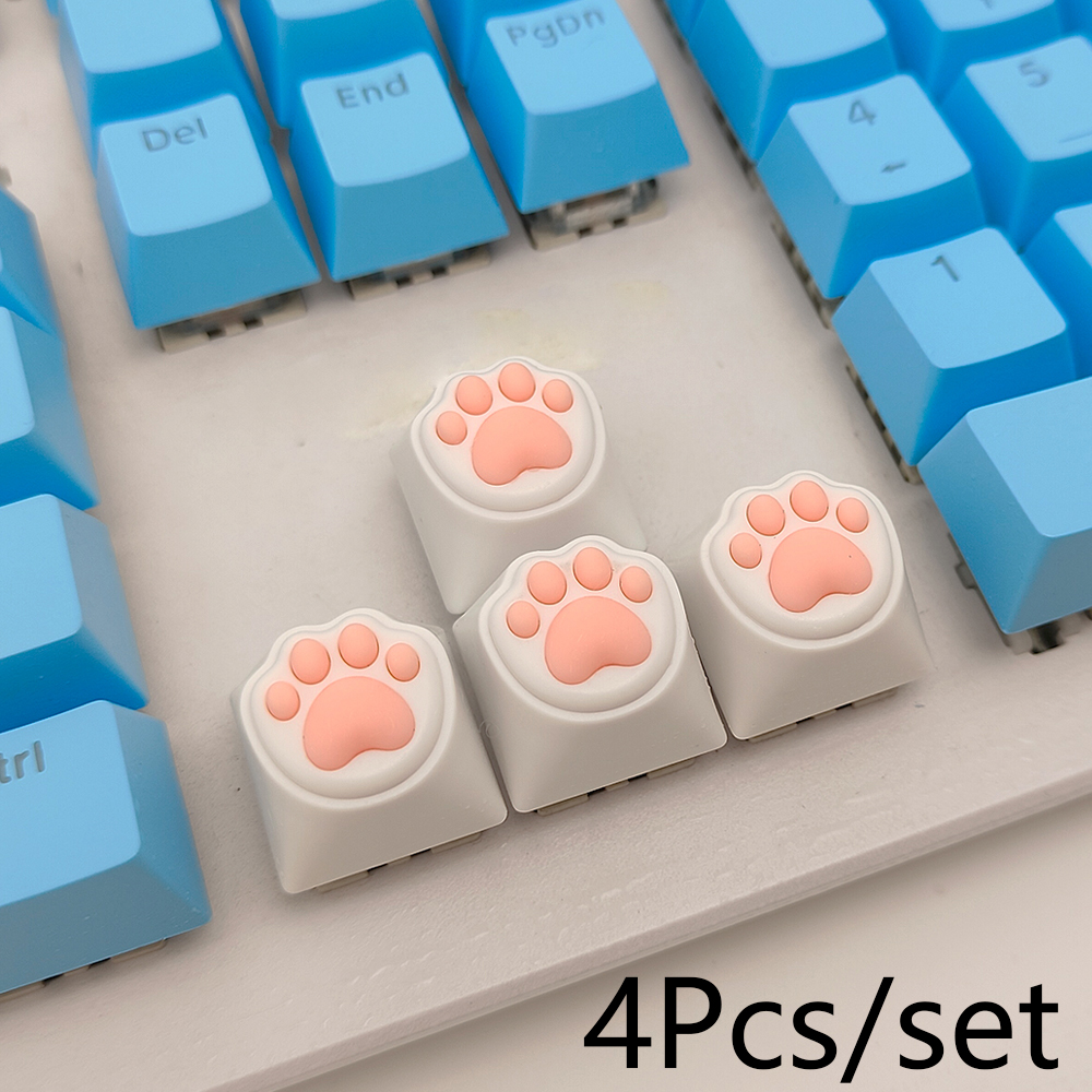 4PCS/Set Cat claw Shape Computer Kawaii Cute Keycap For Cherry MX ESC ...