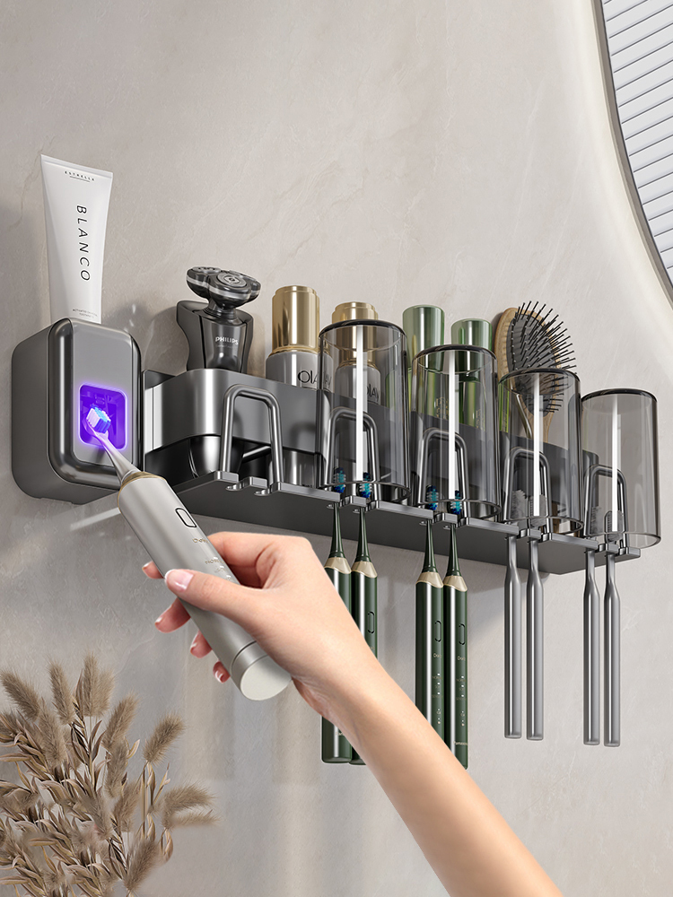 Multifunctional Upgrade Detachable Aluminum Toothbrush Holder Storage ...