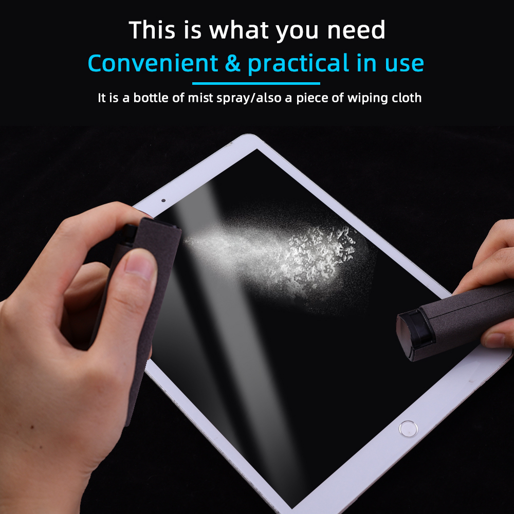 2 in 1 Phone Screen Cleaner Spray Bottle - Microfiber Cleaning Cloth ...