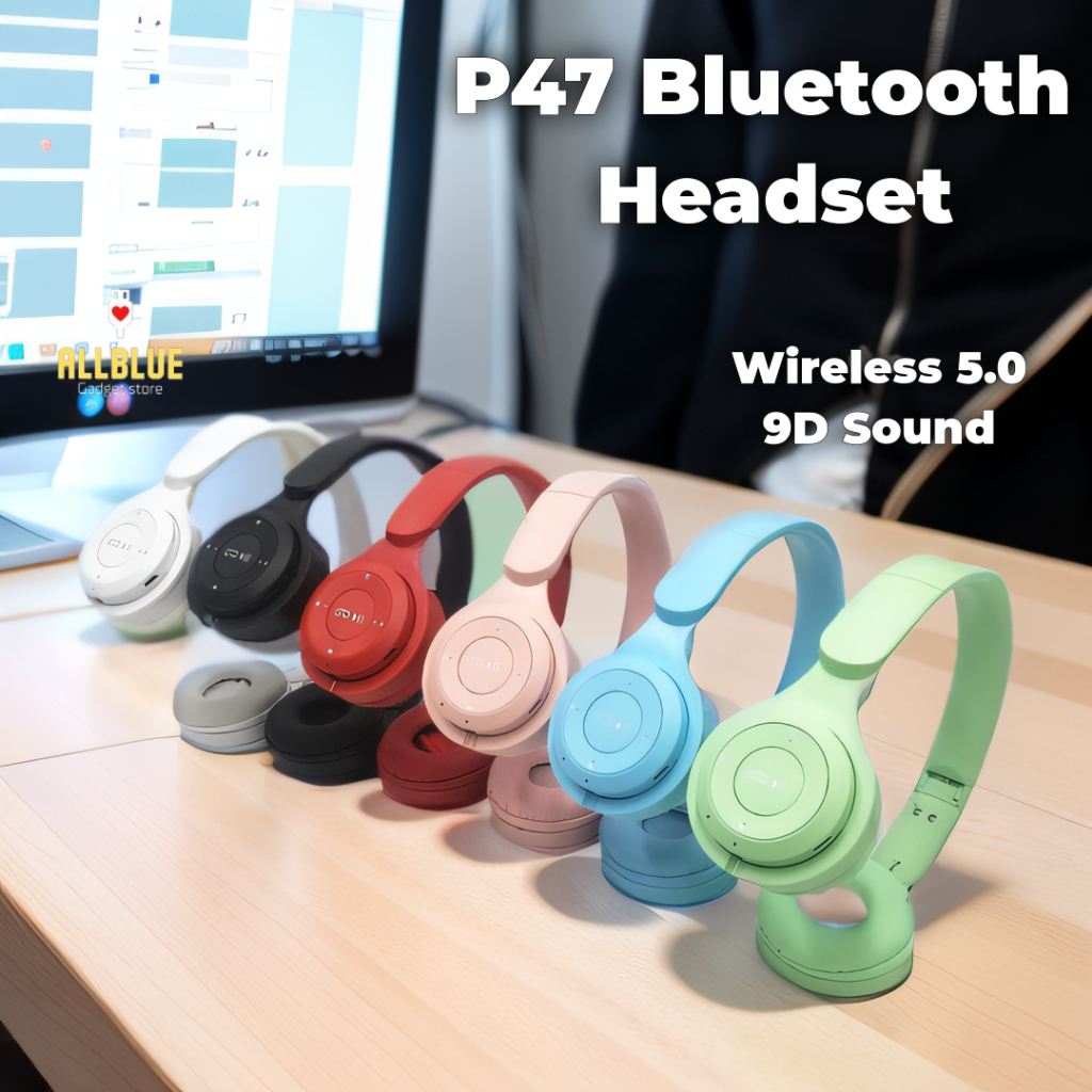 [Shopee Choice] P47 Bluetooth Headset Wireless Headphone with Mic ...