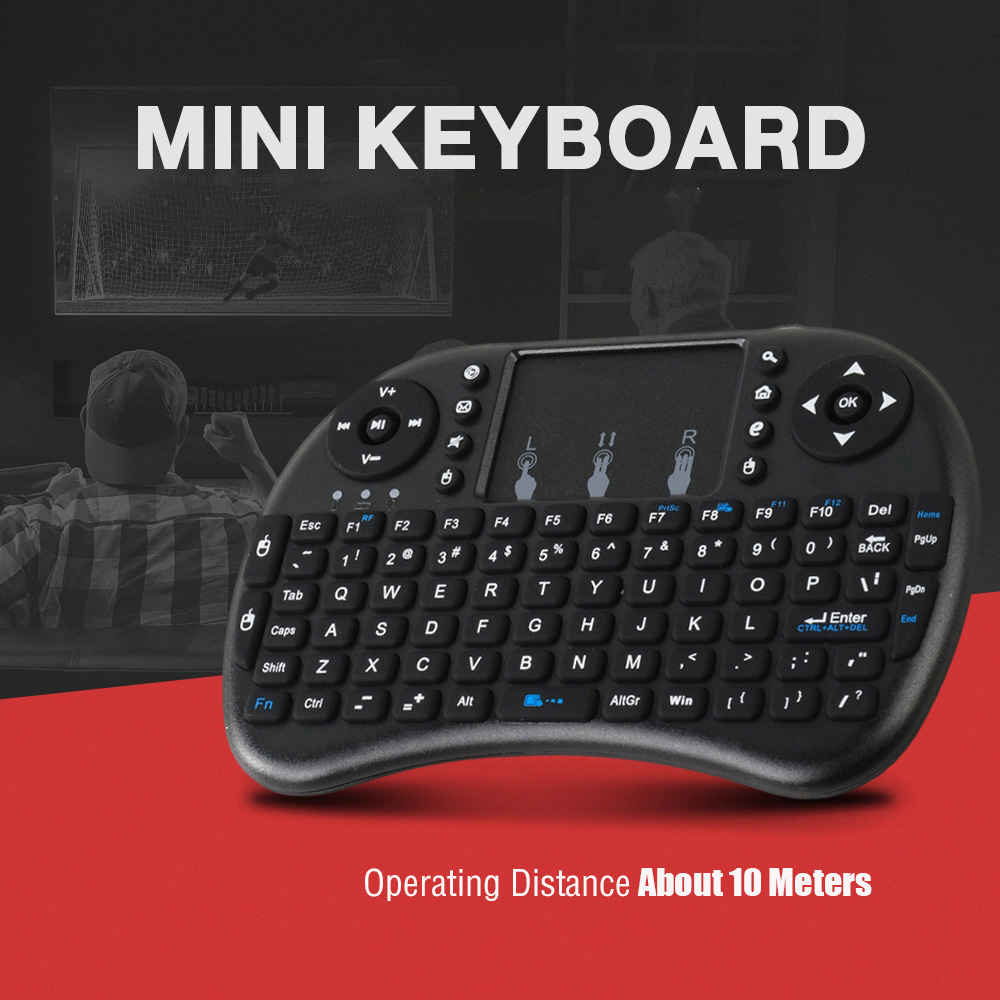 i8 Mini 2.4G Wireless Keyboard Classic Black English 2.4G Air Mouse ...