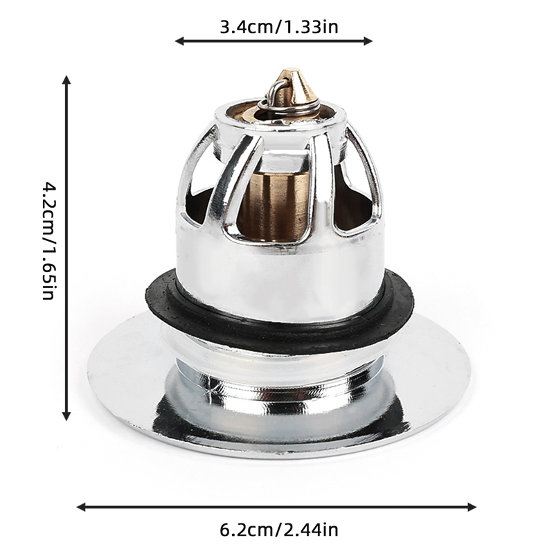 Push-Type Rebound Sink Plug – Anti-Smell Copper Core Stopper for ...
