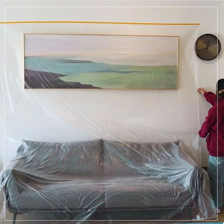 110/50cm Portable Folded Overspray Protective Sheeting Oil Painting ...