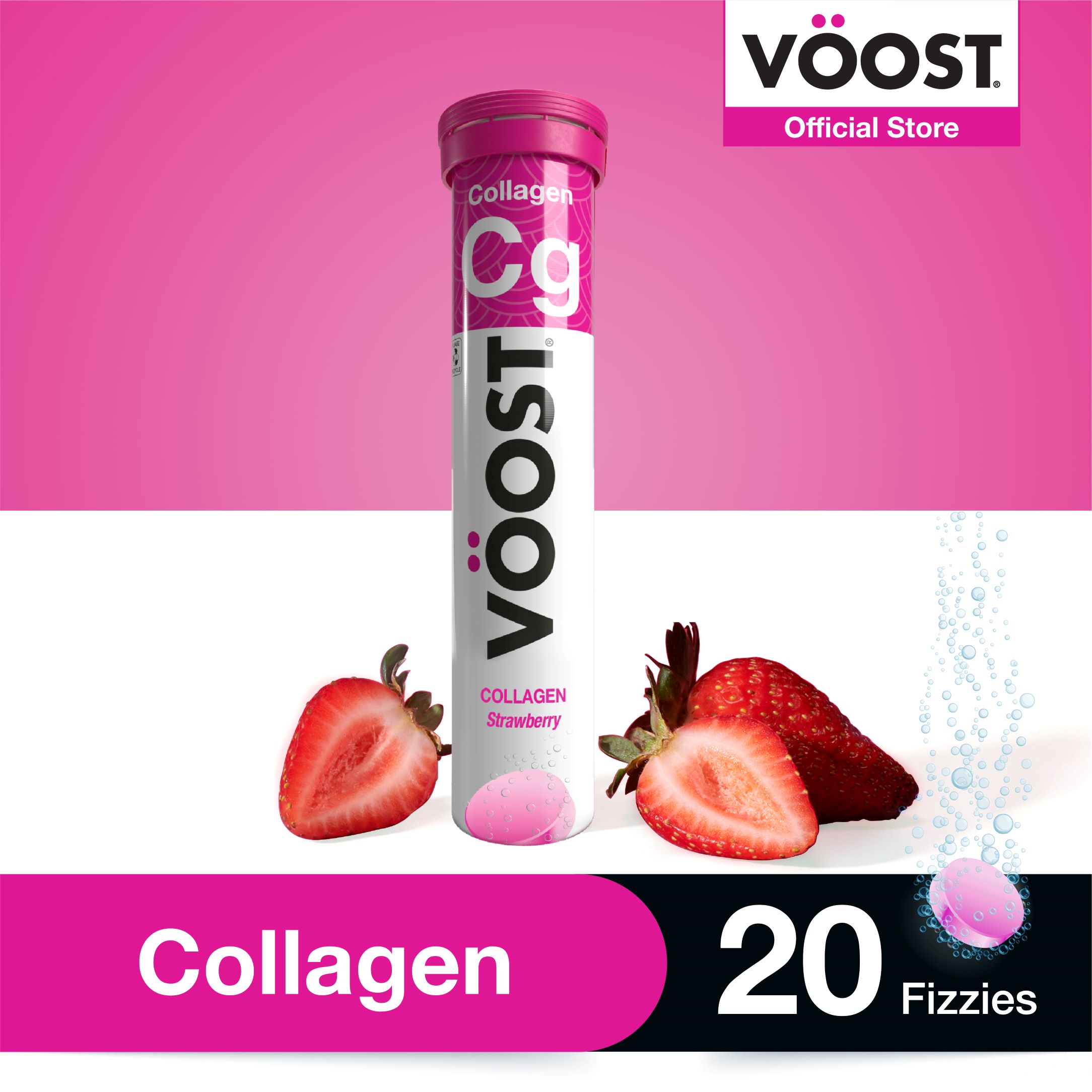VOOST Collagen Effervescent Vitamin Supplement 20 Tabs to support skin ...