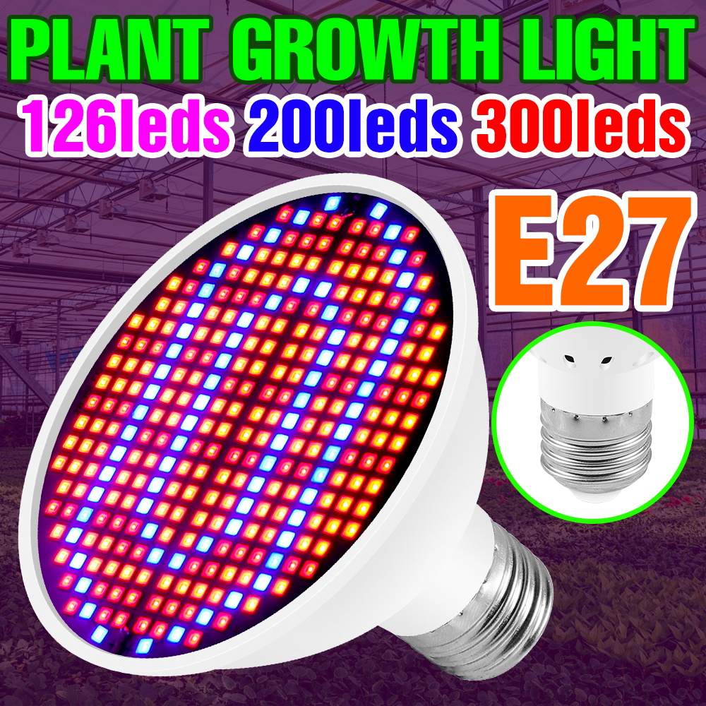 LED Plant Grow Light Bulb Full Spectrum 85-265V Indoor Hydroponic ...