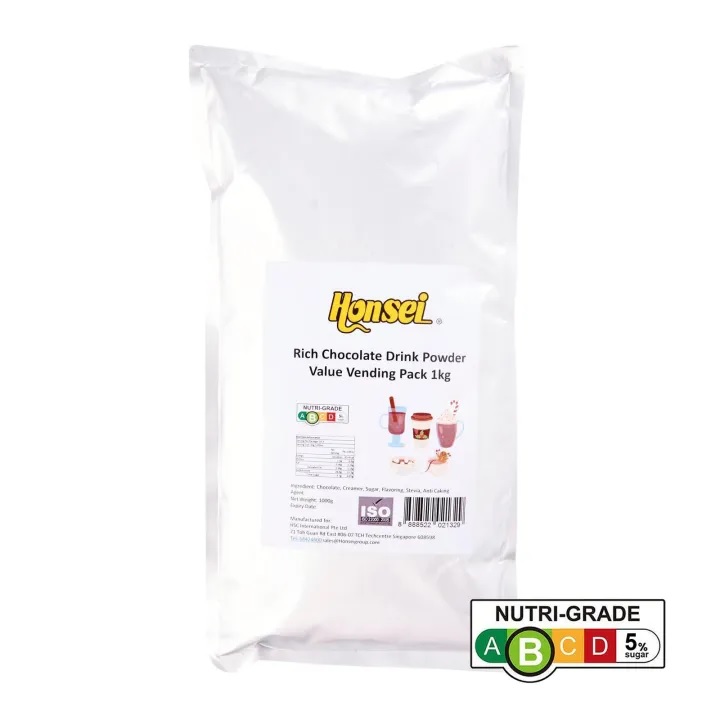 Honsei Rich Chocolate Drink Powder Value Vending Pack 1KG | Shopee ...
