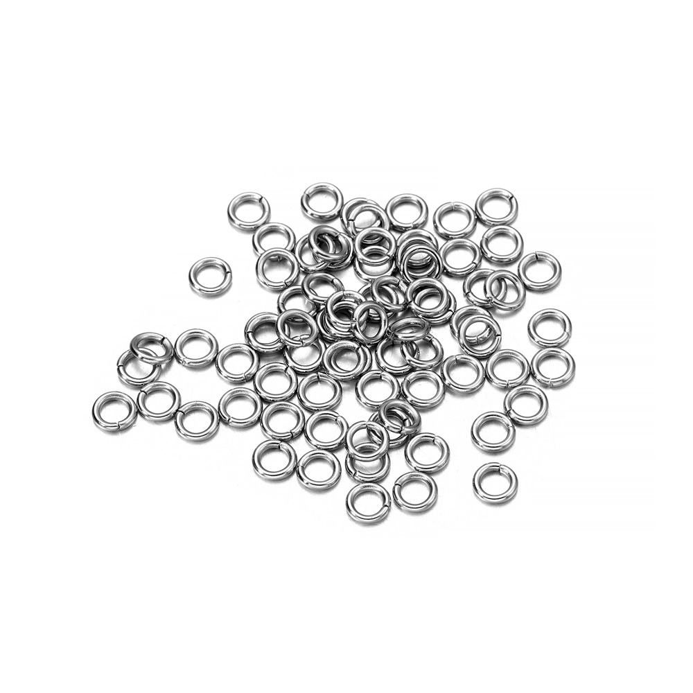 30-200Pcs 3-25mm Stainless Steel Split Ring Open Single Loops Jump ...