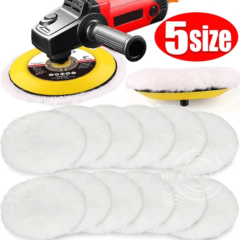 3/4/5/6/7inch Wool Polishing Disc - Waxing Polishing Buffing Car Paint ...