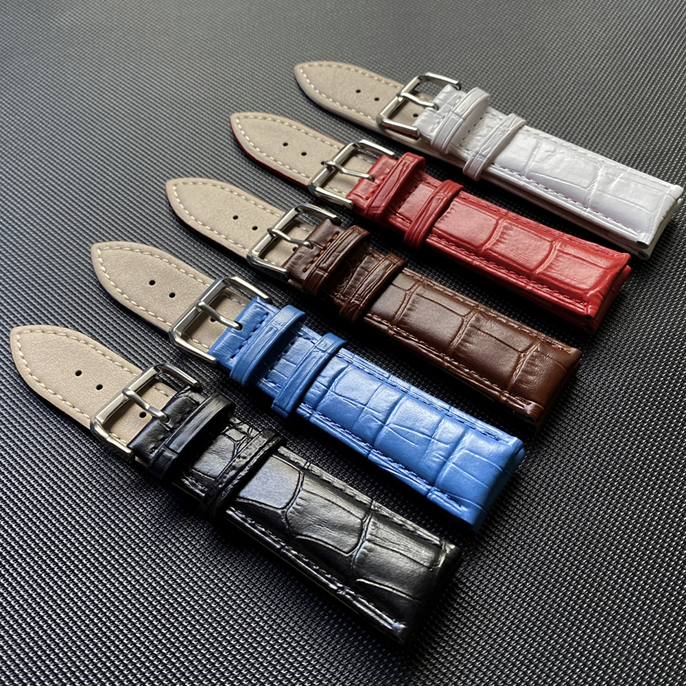 Genuine Leather Watch Strap 14-24mm, Durable Buckle Band for Various ...