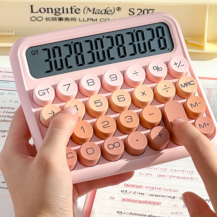 INS Style Simple Dopamine Color Calculator 12 Digits Large Display ...