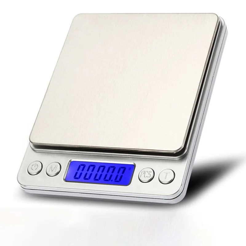 LCD Digital Kitchen Scale Mini Pocket Stainless Steel Precision Jewelry ...