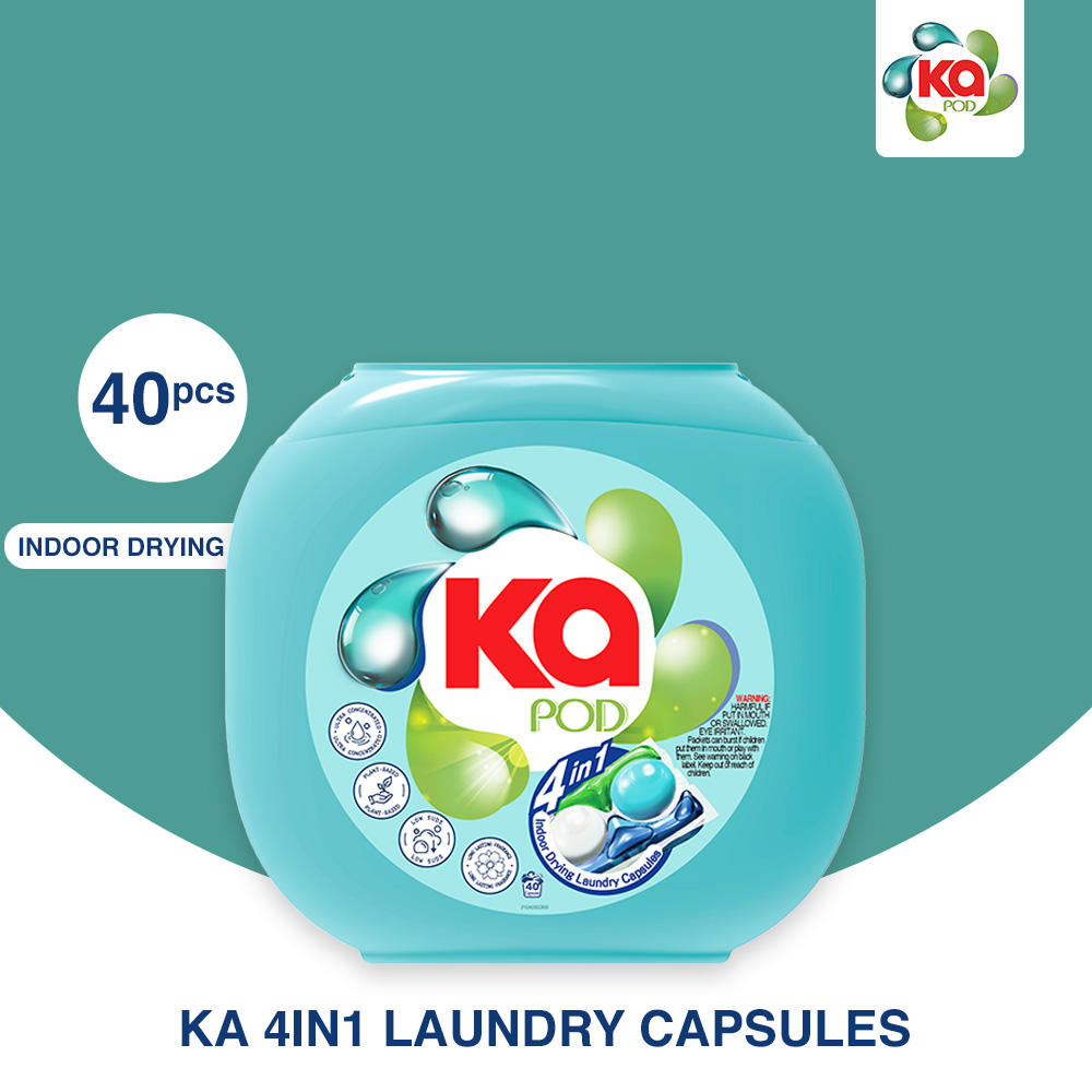 Ka 4in1 Laundry Capsules 40 Pods – Indoor Drying | Shopee Singapore