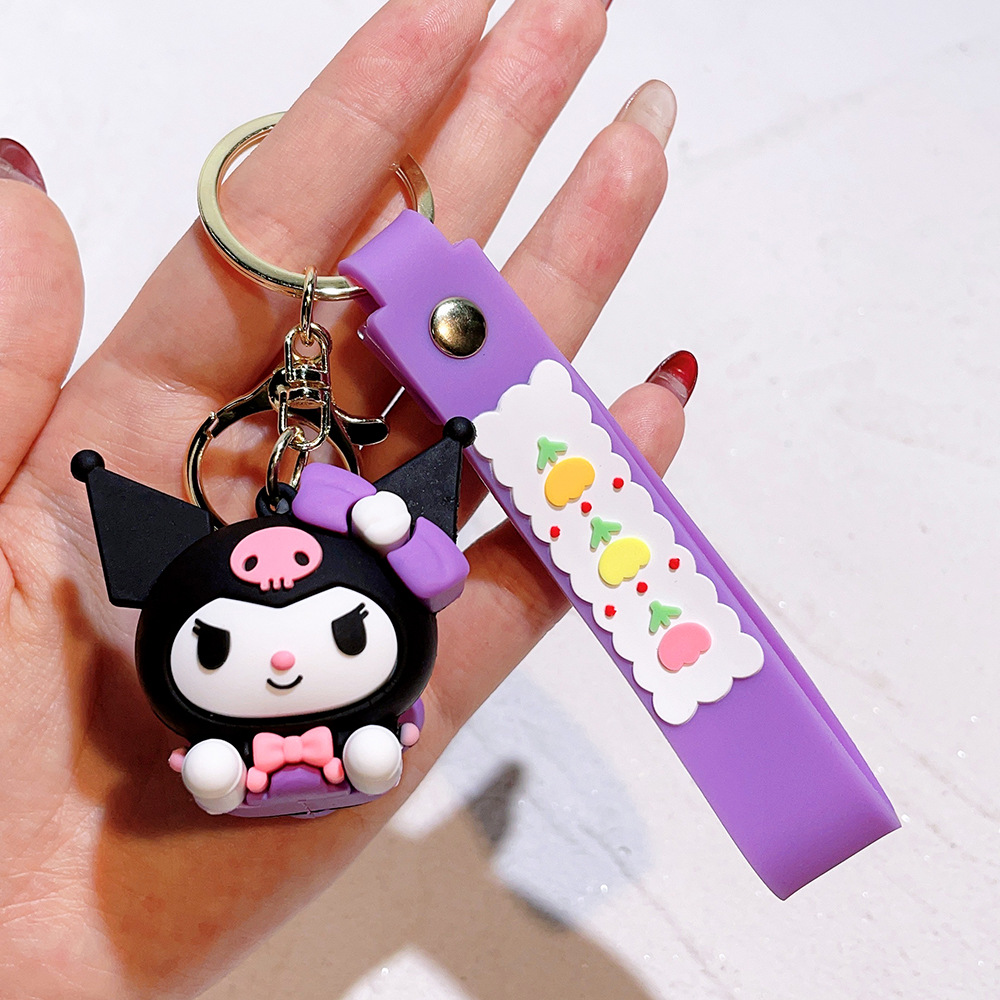 Sanrio Kuromi Keychain Car Pendant Cute Doll Gift Couple Bag Keychain ...