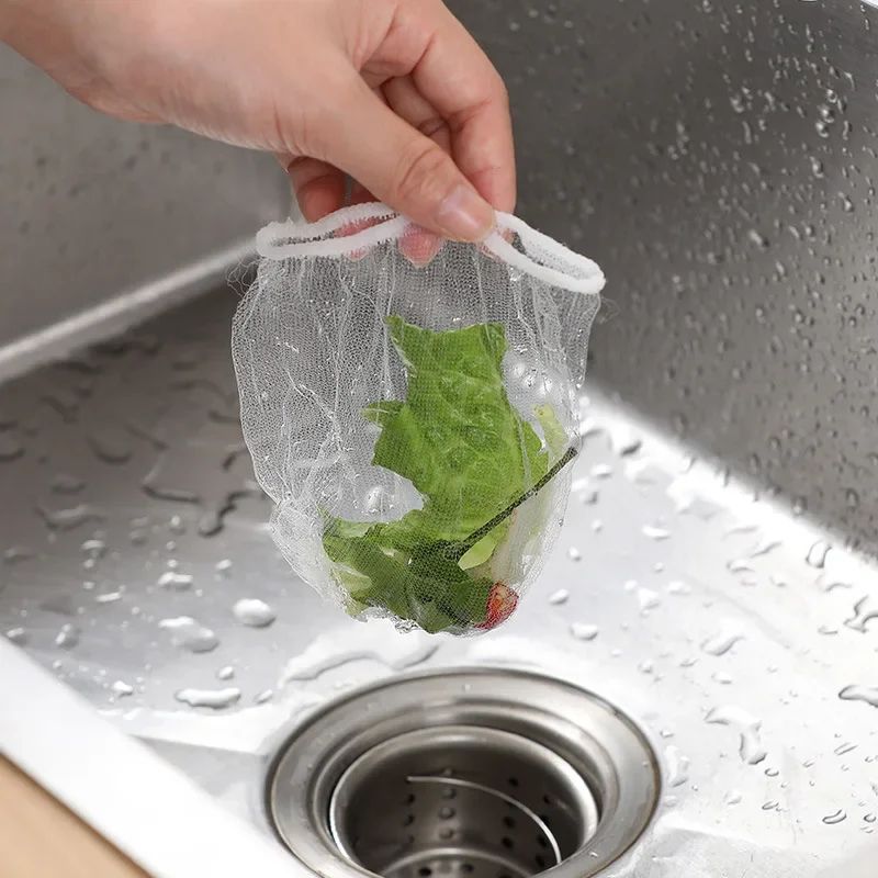 100pcs Disposable Sink Filter Mesh Bags Kitchen Sink Strainer Drain ...