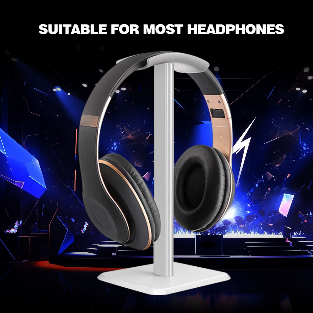 White Headphone Stand, Detachable Design, Sturdy And Durable, Compact ...