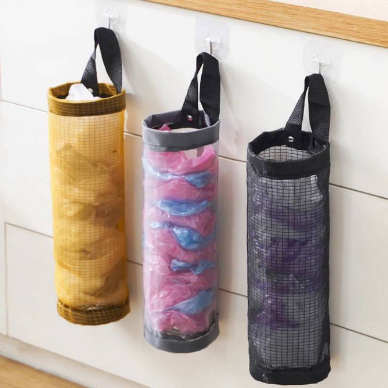 Wall-Mounted Garbage Bag Storage Box Tidy-up Kitchen Plastic Bag ...