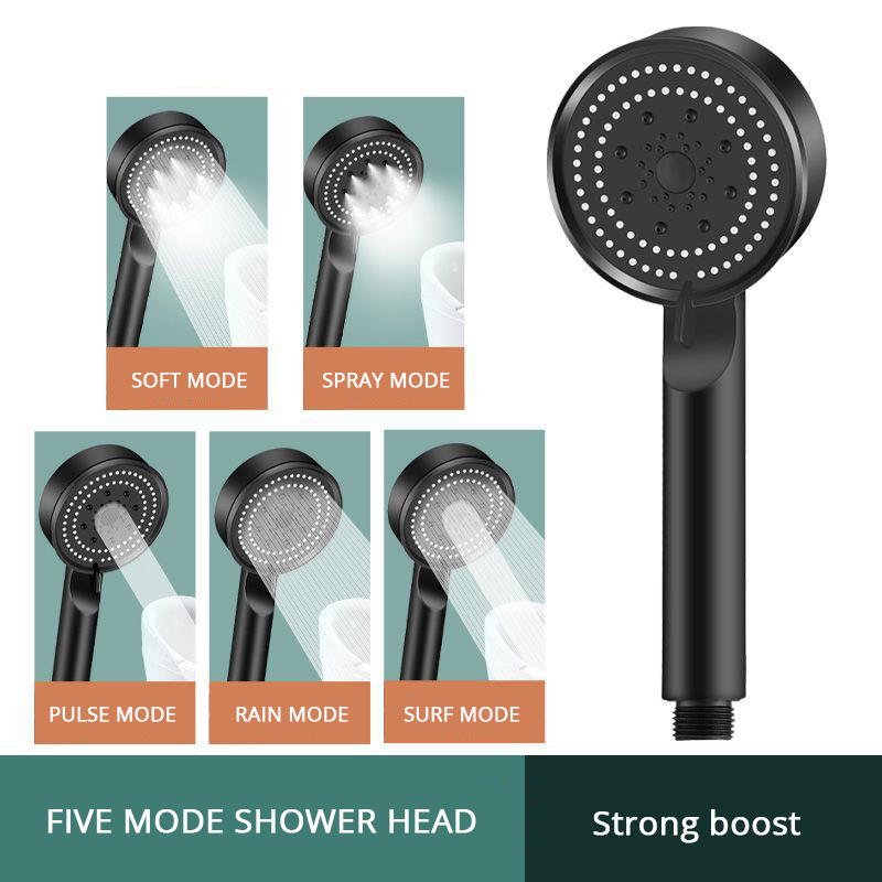 High Pressure Shower Head 5 Mode Adjustable Shower Multifunction Large ...