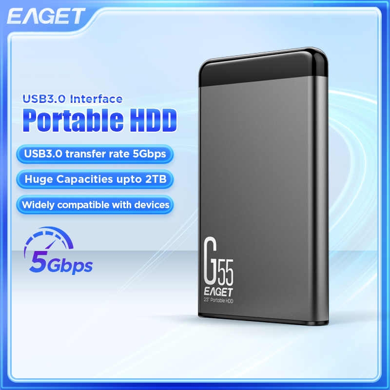 Eaget G55 Portable External Hard Drive USB 3.0 Hard Disk 500GB 1TB ...