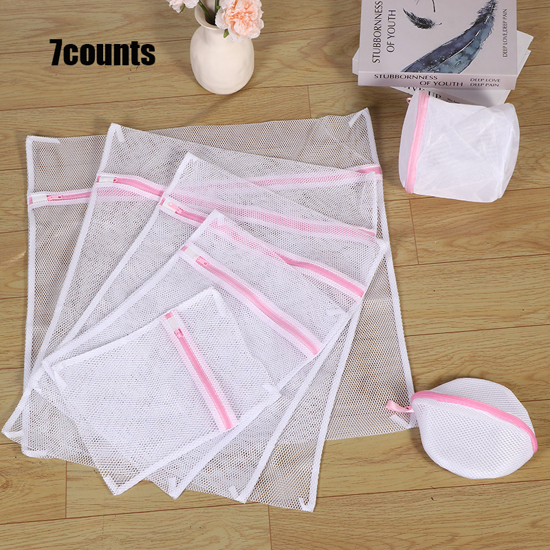 7pcs Mesh Laundry Bags For Delicates With Premium Zipper, Travel ...