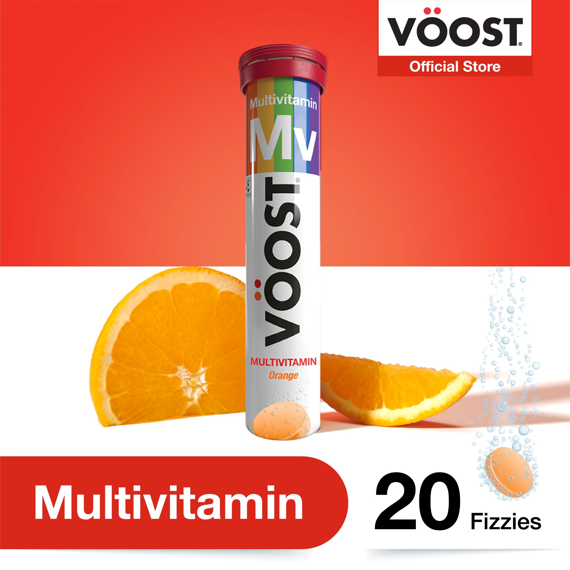 VOOST Multivitamin Effervescent Vitamin Supplement 20 Tabs to support ...