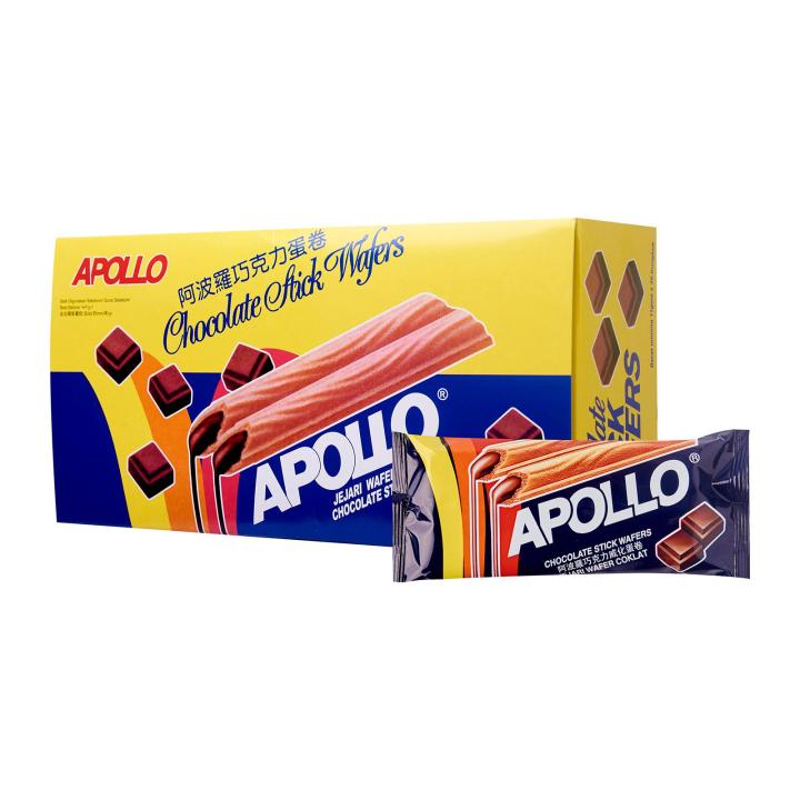 Apollo Chocolate Stick Wafers 11g x 30 Pcs | Shopee Singapore