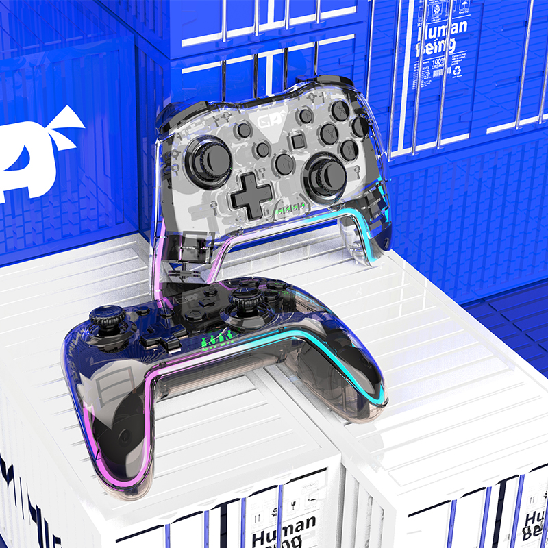 Switch Pro Wireless Game Controller 7-color light effect dual motor vibration six axis gyroscope ...