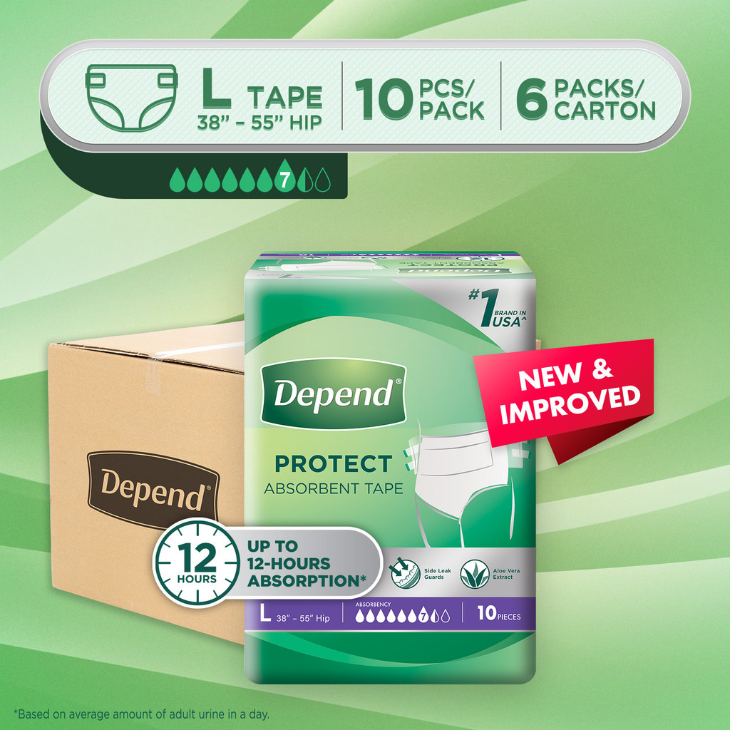 [1 Carton] Depend Adult Care Diaper Tape/Diaper Pants Assorted (6 packs ...
