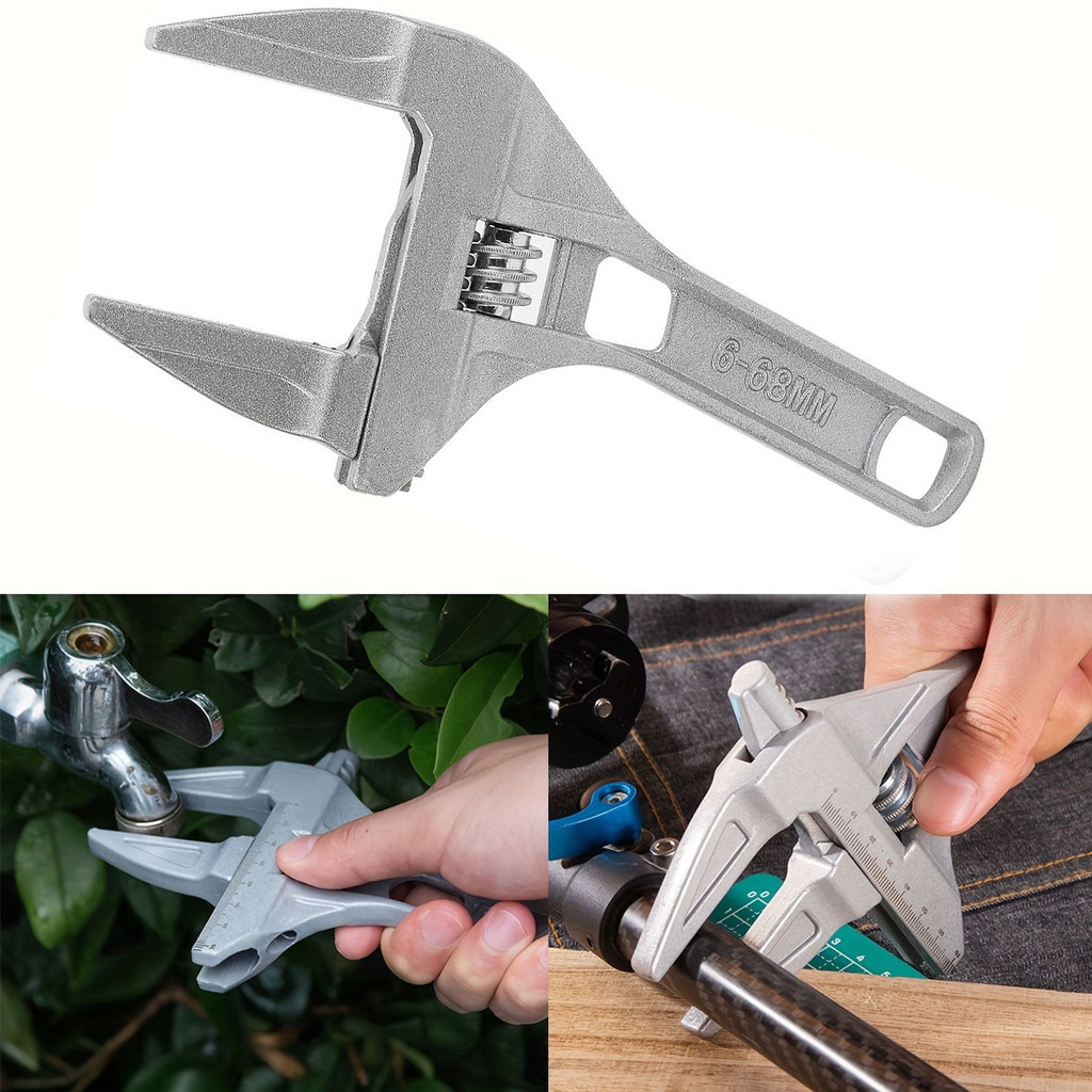 Sehfupoye Adjustable Wrench Large Opening Bathroom Spanner Wrenches ...