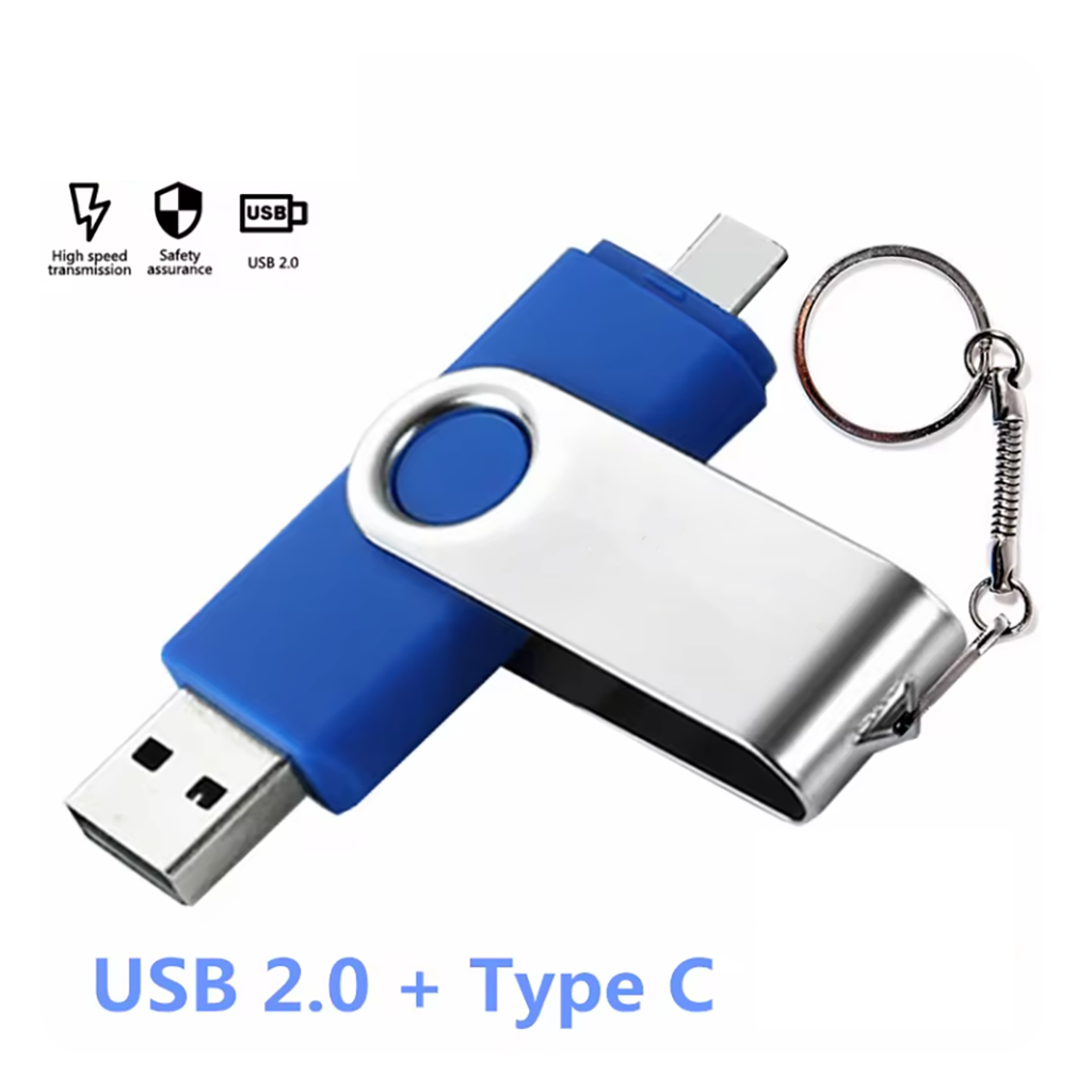 TYPE-C Rotatable USB Flash Drive 128GB High Speed Memory Stick 64GB ...