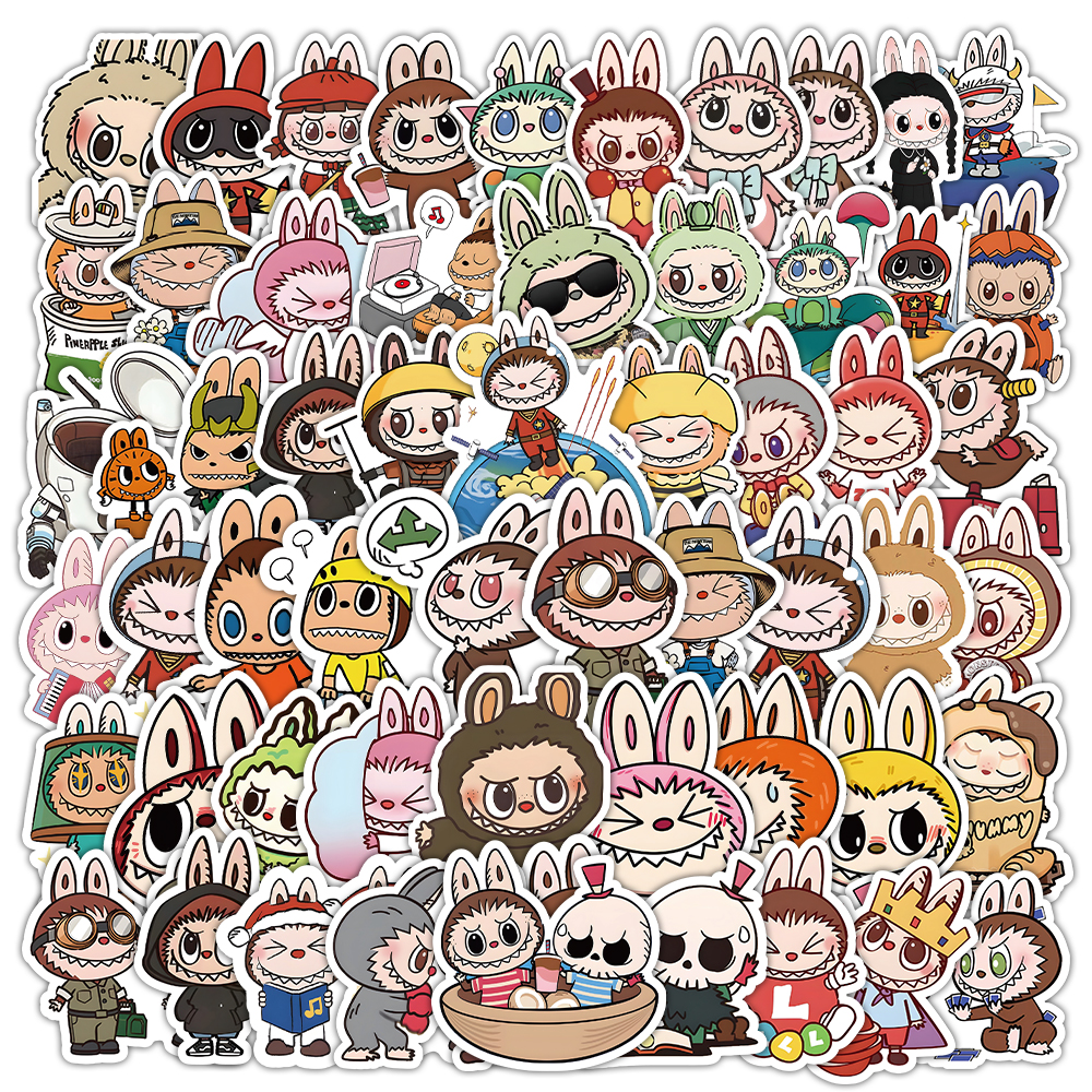 53Pcs Labubu sticker, king of islands, Cartoon, Riman Series Graffiti ...