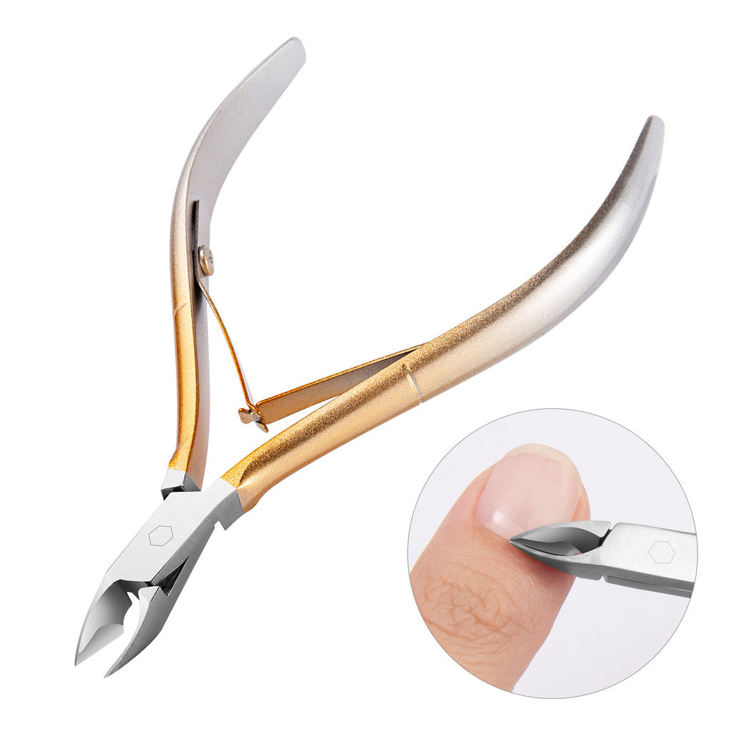 Stainless Steel Cuticle Nail Nipper Clipper Nail Art Manicure Pedicure ...