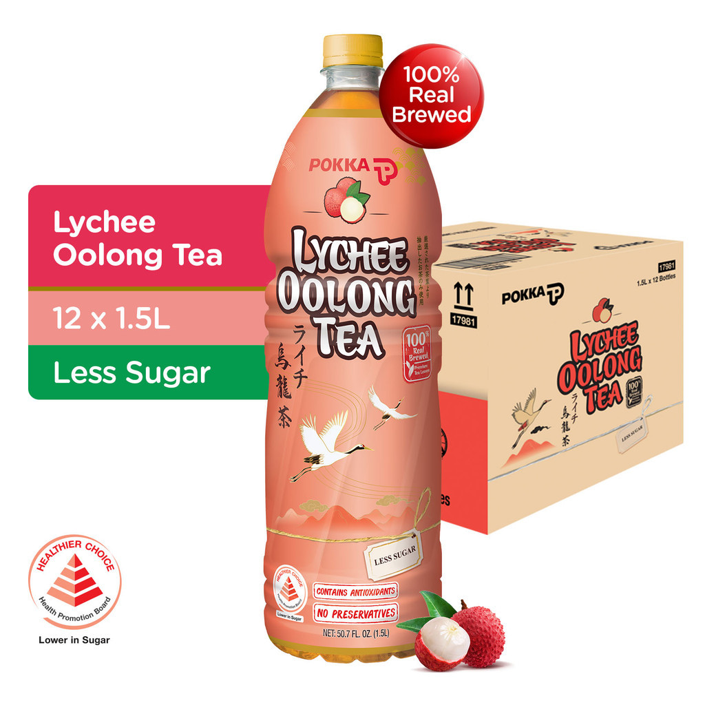 [1 Carton] Pokka Lychee Oolong Tea (12x1500ml) | Shopee Singapore