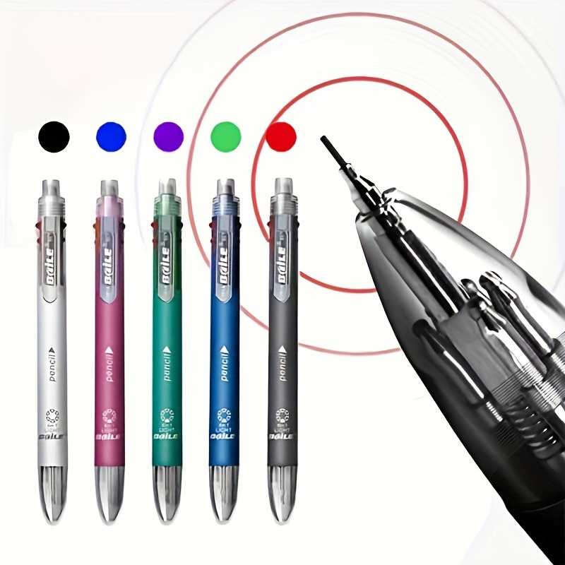 1pc Creative stationery 5-color click color + pencil BL-191A multi ...