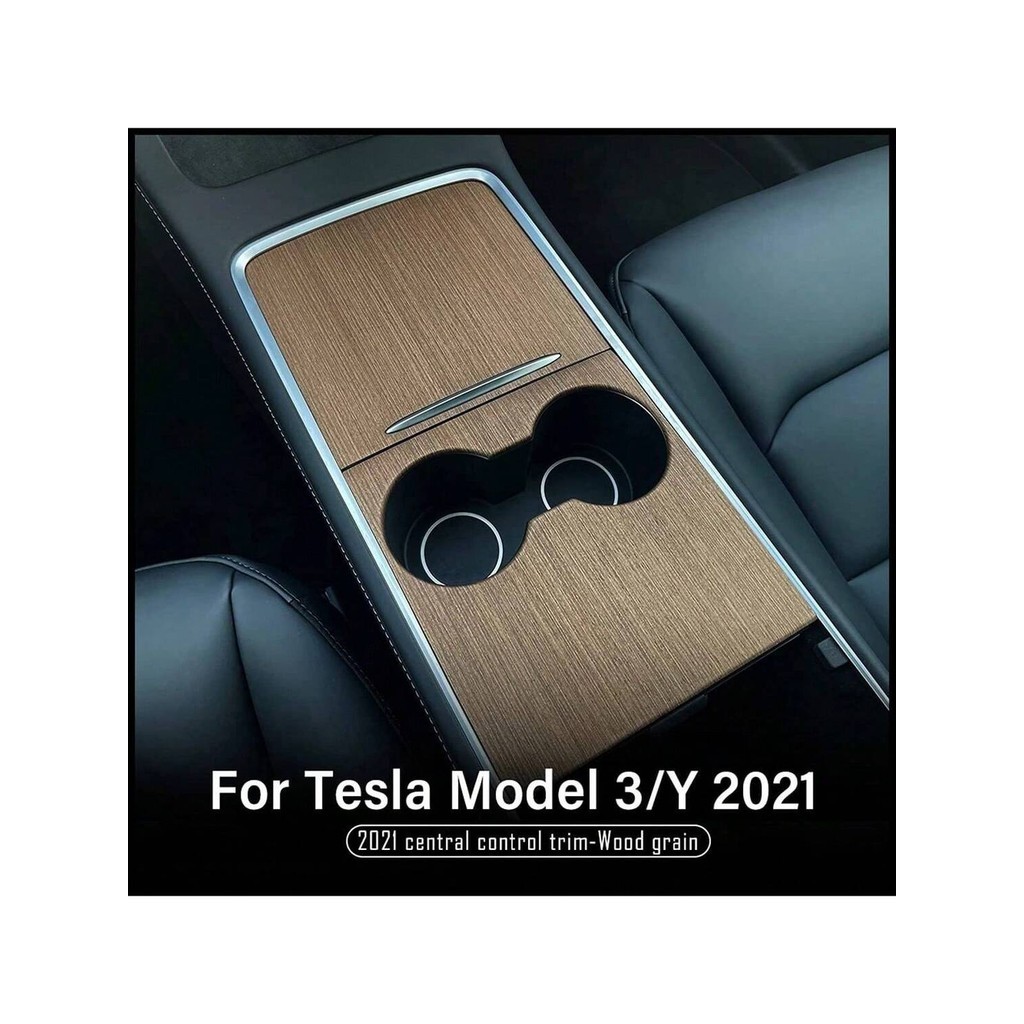 1 Pc Car Center Console Storage Box Panel Protection Sticker, Wood ...