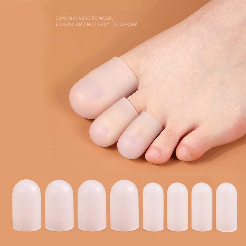 1 Pair Gel Toe Protector Toe Sleeves, Silicone Toe Caps to Cushion Toe ...