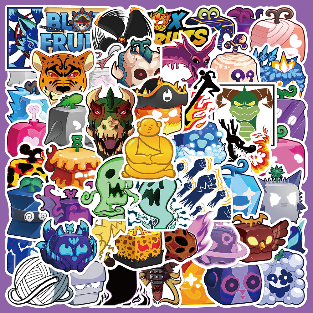 50pcs Blox Fruits Game Series Graffiti Stickers Suitable for Laptop ...