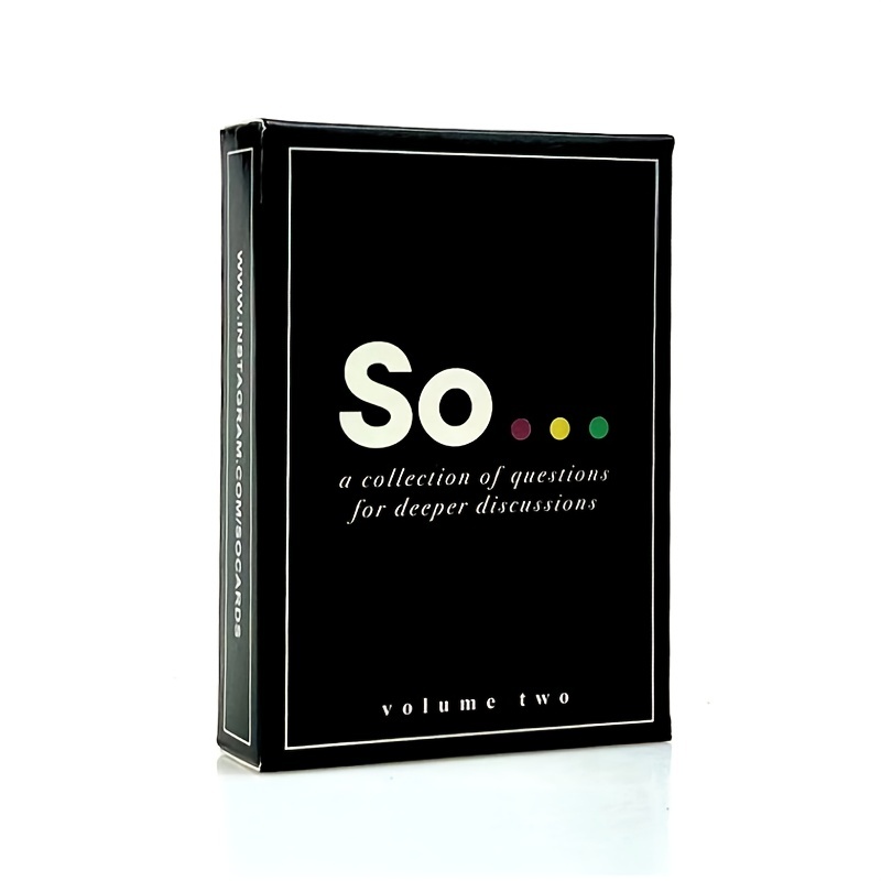 So Cards Deep Conversation Starters Question Card Game Board Games ...