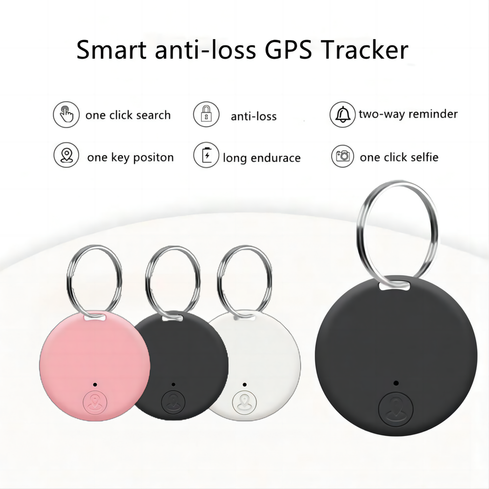 Round Bluetooth Anti-Lost Device Equipped with Keychain, Smart Tracker ...