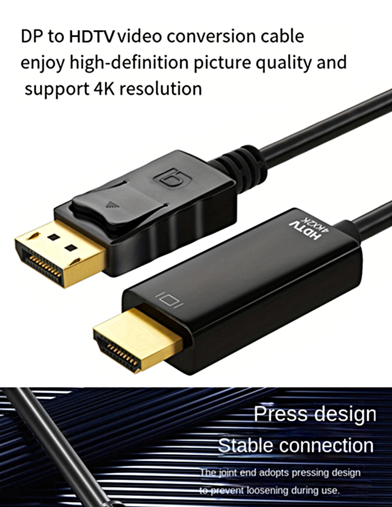 [Shopee Choice] 4K DP DisplayPort To HDTV Cable DisplayPort Male To ...