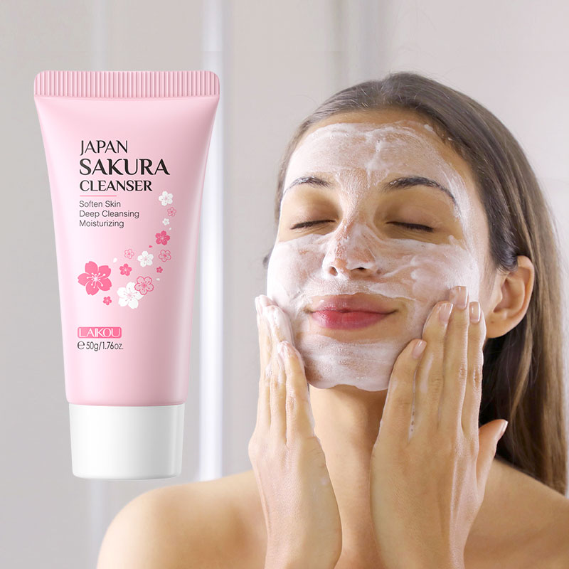 LAIKOU Japan Sakura Cleanser 50g Whitening Face Wash Cleansing Pores ...