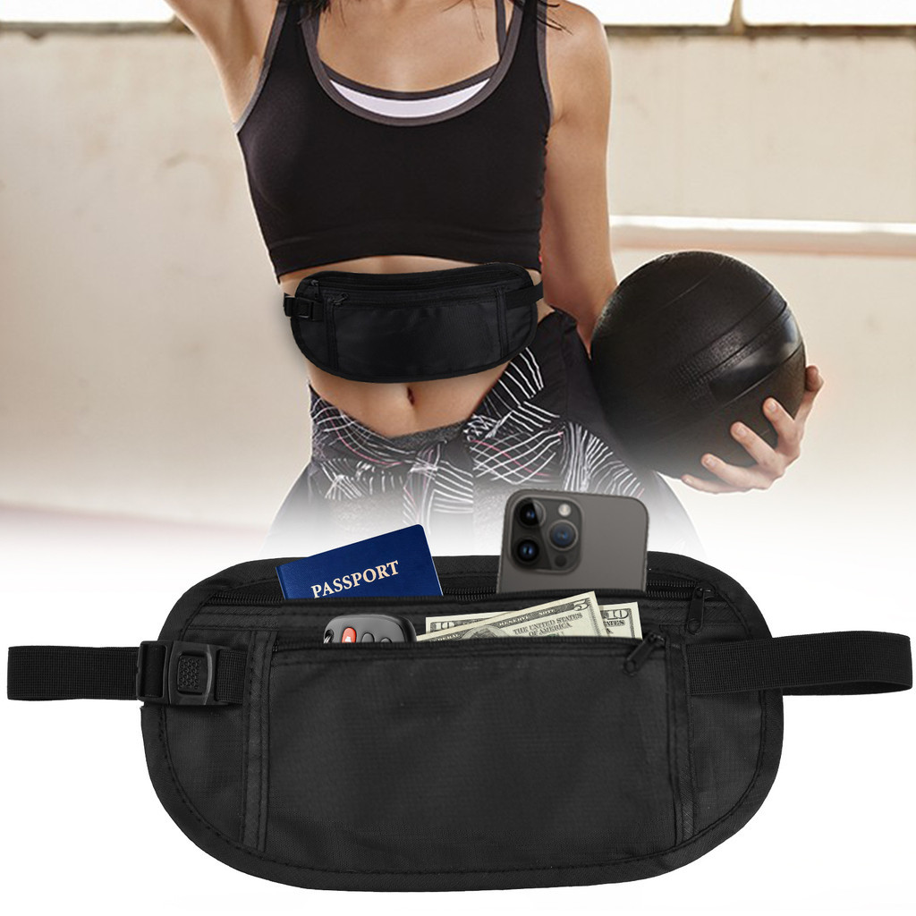 Invisible Travel Waist Packs Pouch for Passport Money Belt Bag Hidden ...