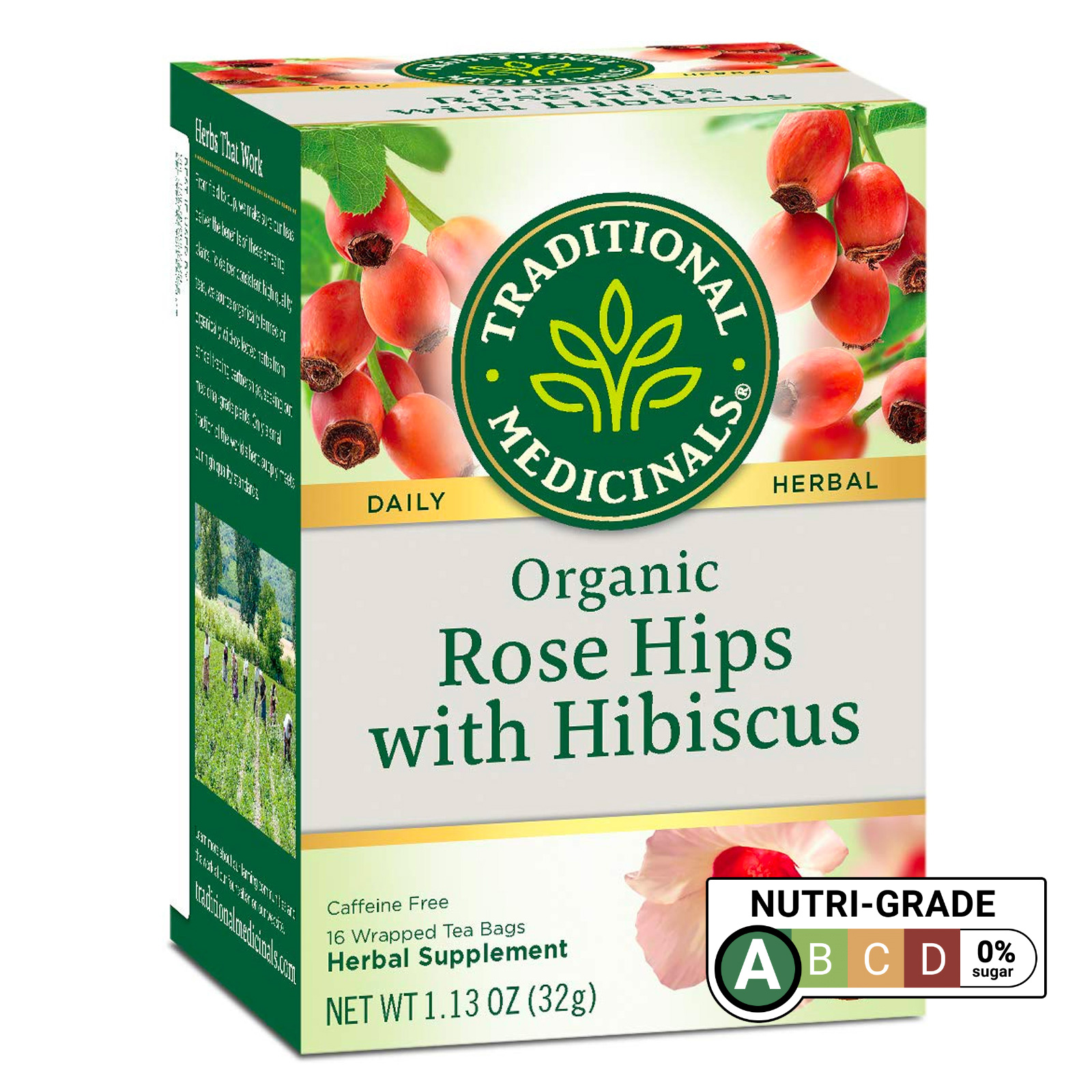 Traditional Medicinals Organic Rose Hips With Hibiscus (24.09g ...