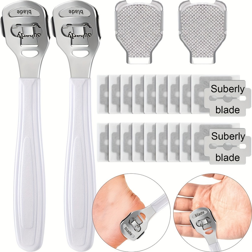 Professional Callus Shaver Set with 10 Replacement Blades - Foot Care ...