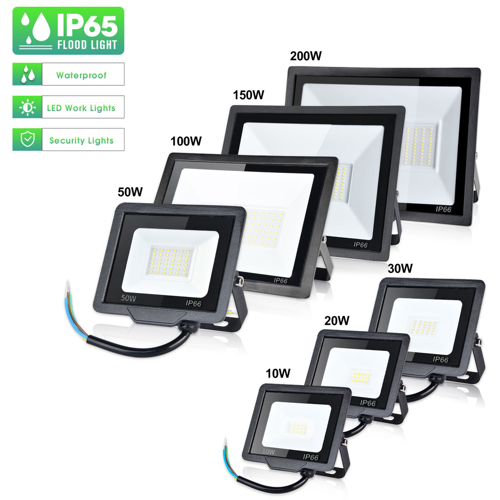 【On Hand】 LED Flood Light 220V 10W 20W 30W 50W 100W 150W 200W Outdoor Street Lamp Waterproof ...